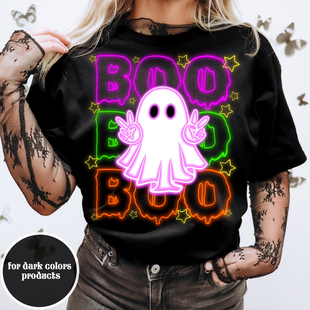 Neon Boo Halloween Png, Halloween Ghost Neon Png, Halloween Pumpkin Png ...
