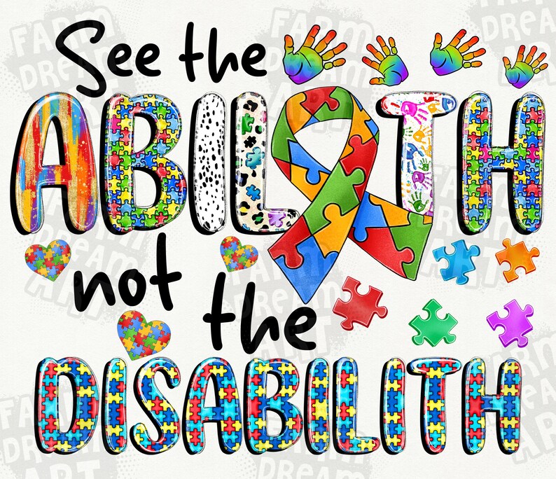 See the Able Not the Label Png, Autism Awareness Png, Autism Ribbon Png ...