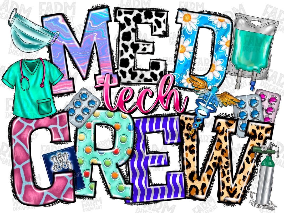 Med Tech Crew Png Sublimation Design Download, Nurse Life Png, Medical ...