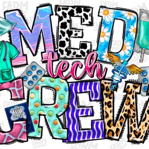 Med Tech Crew Png Sublimation Design Download, Nurse Life Png, Medical ...
