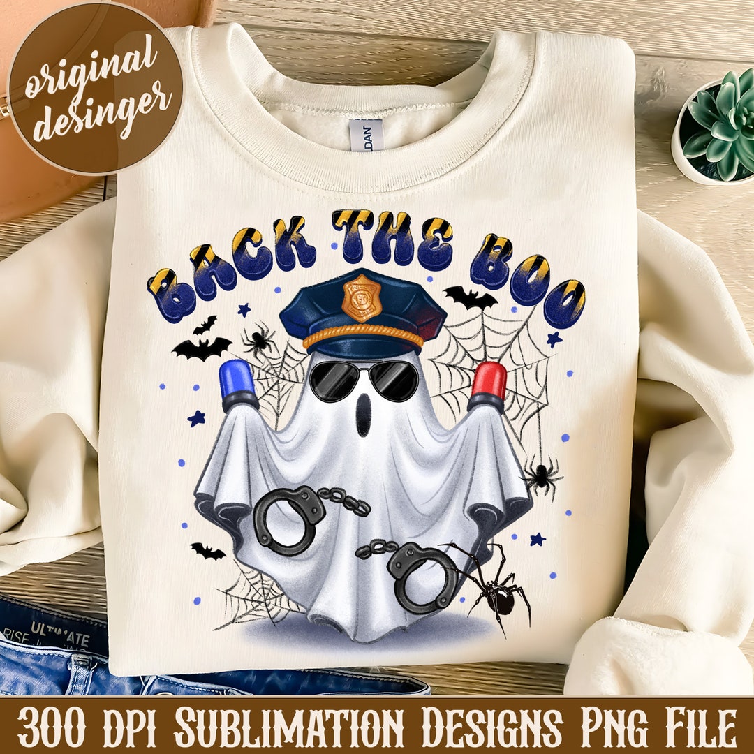 Back the Boo Ghost, , Back the Blue PNG, Police Halloween, Police Ghost ...