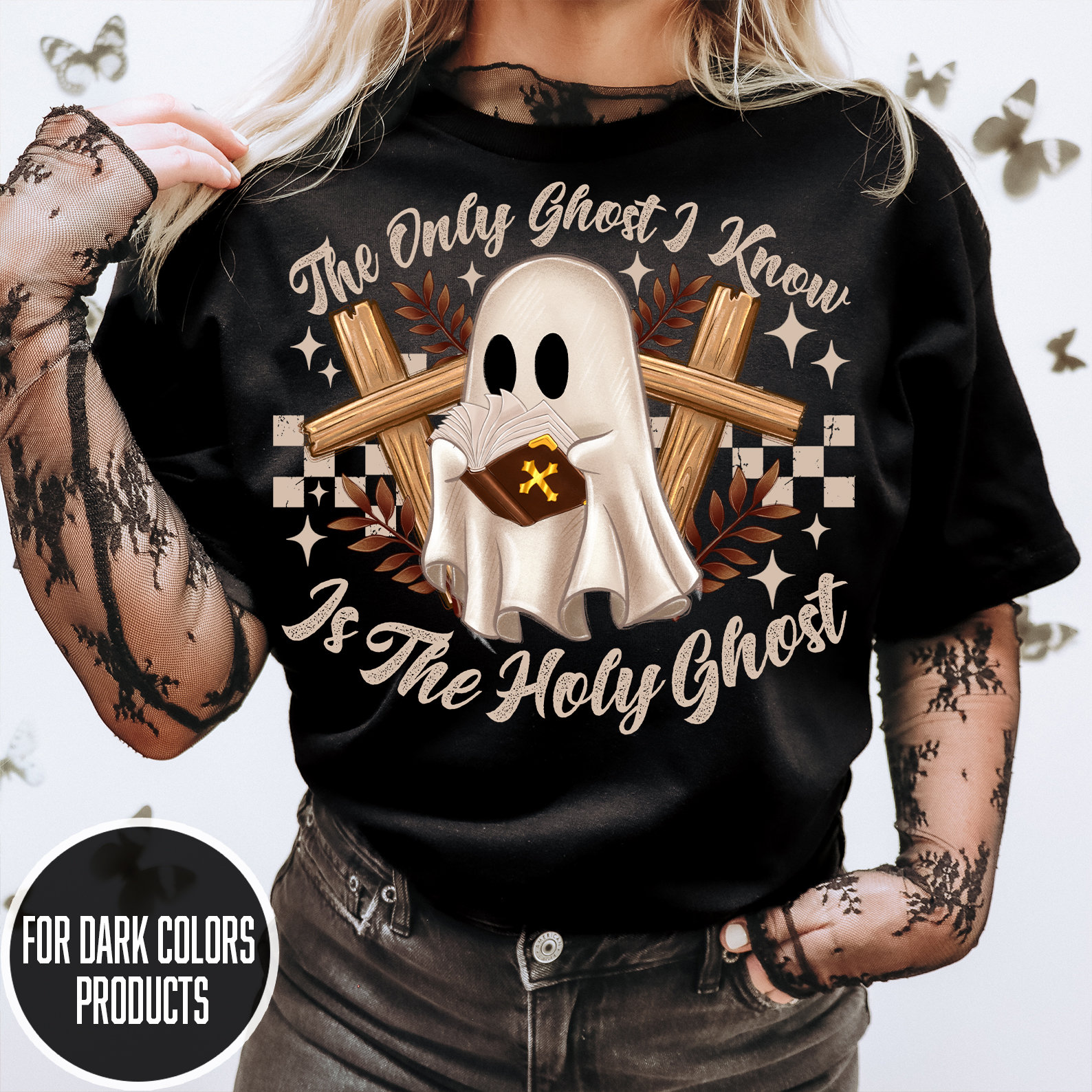 The Only Ghost Png, I Know is the Holy Ghost Png, Retro Halloween Png ...