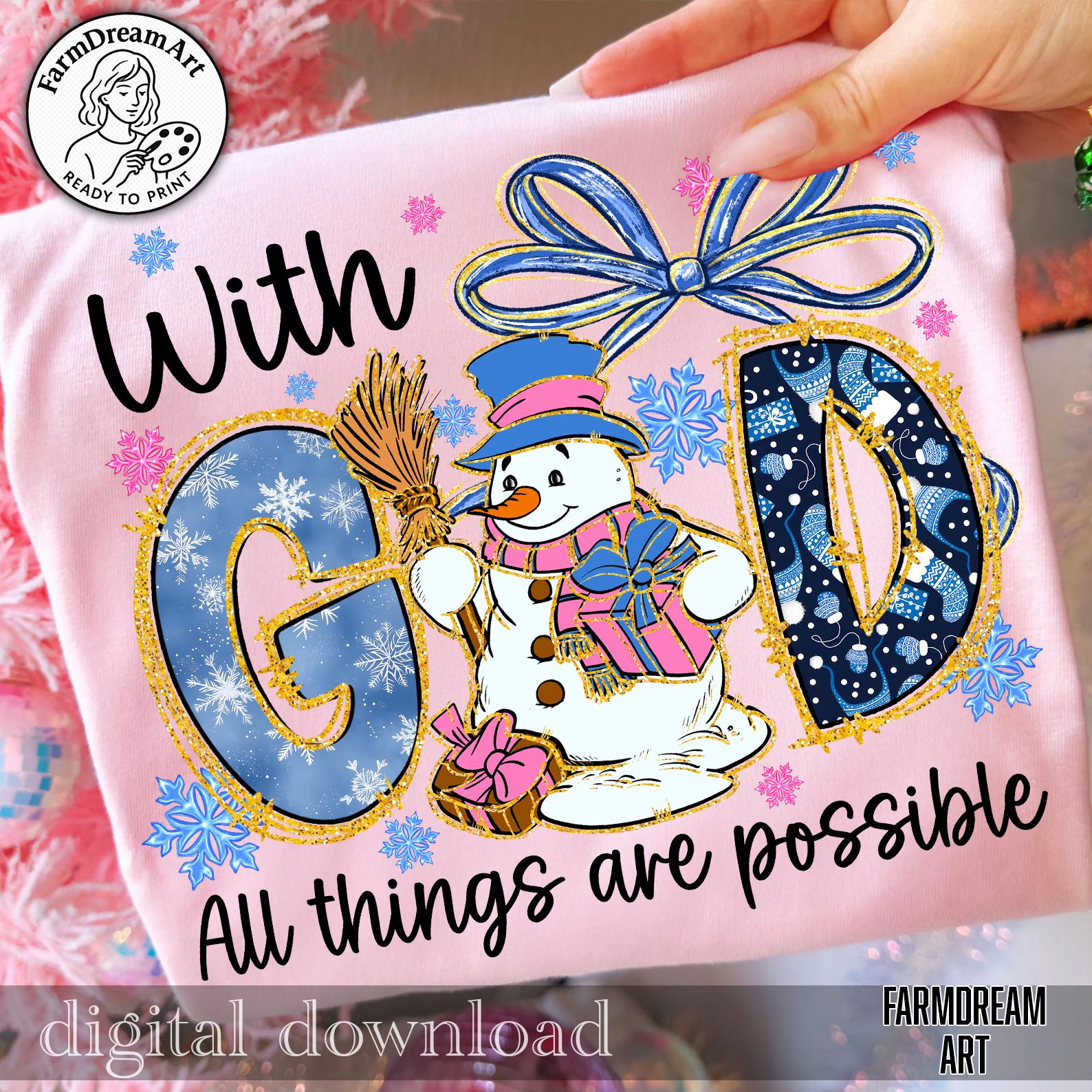 God Snowman Png,winter Faith Sublimation,christian Christmas,snowman ...