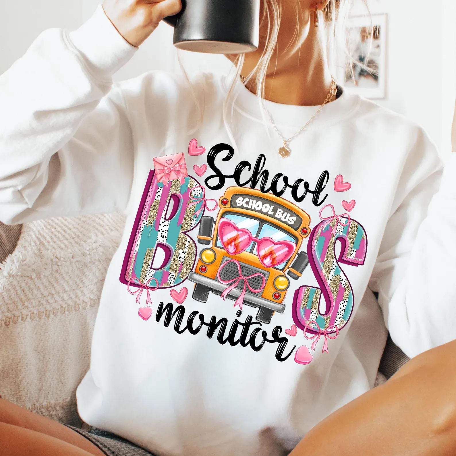 School Bus Monitor Png, Happy Valentine's Day Png, School Bus Png, Bus ...