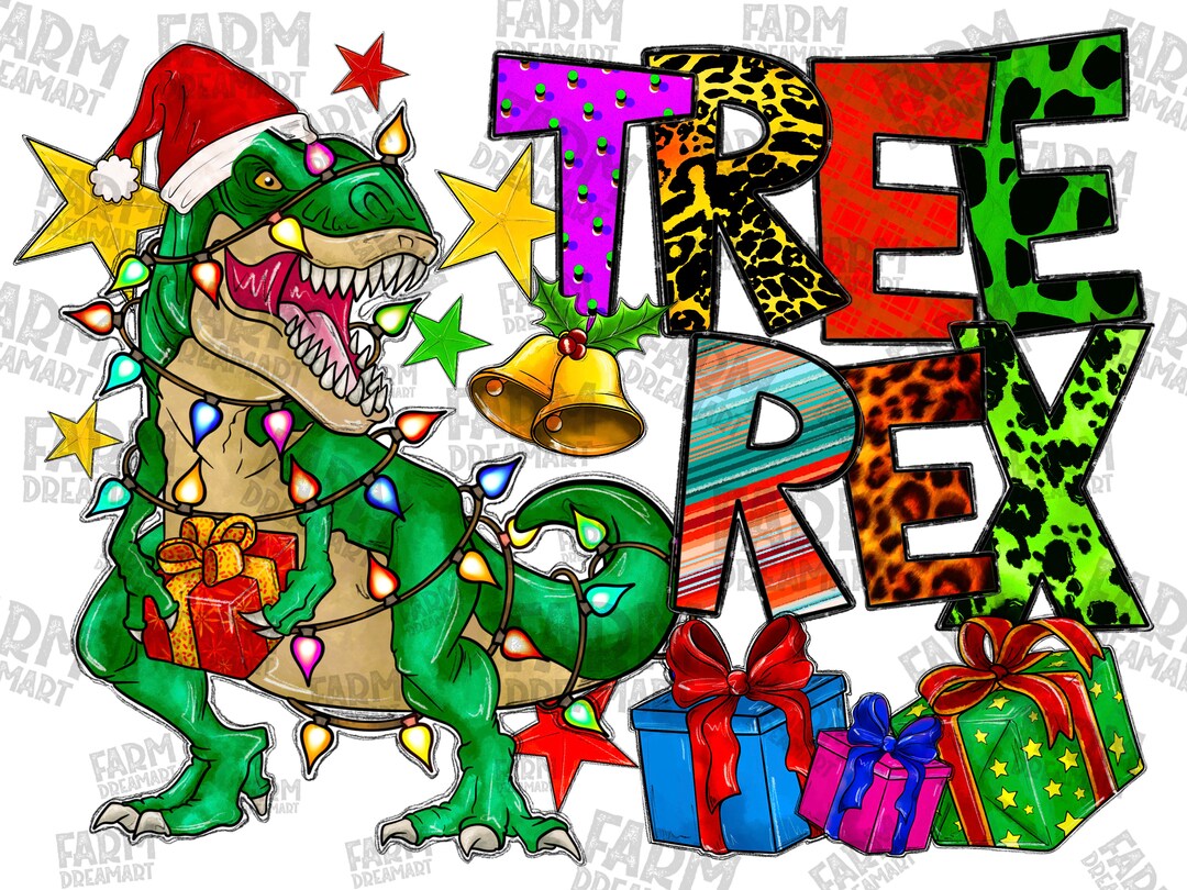 Tree Rex Png, Christmas, Dinosaur Christmas PNG, Rex Png, Christmas ...