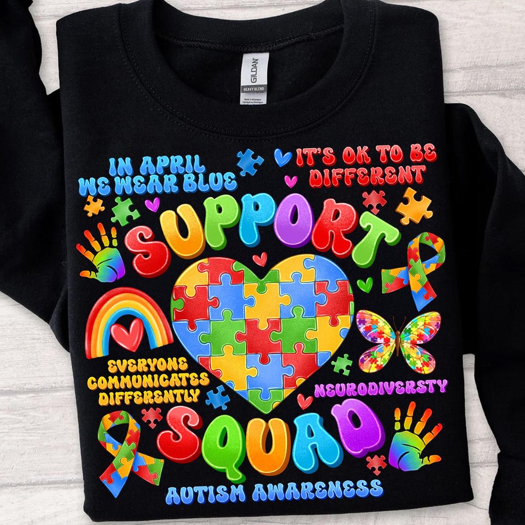 Autism Support Squad Png, Autism Awareness Ribbon Png, Autism Advocate ...