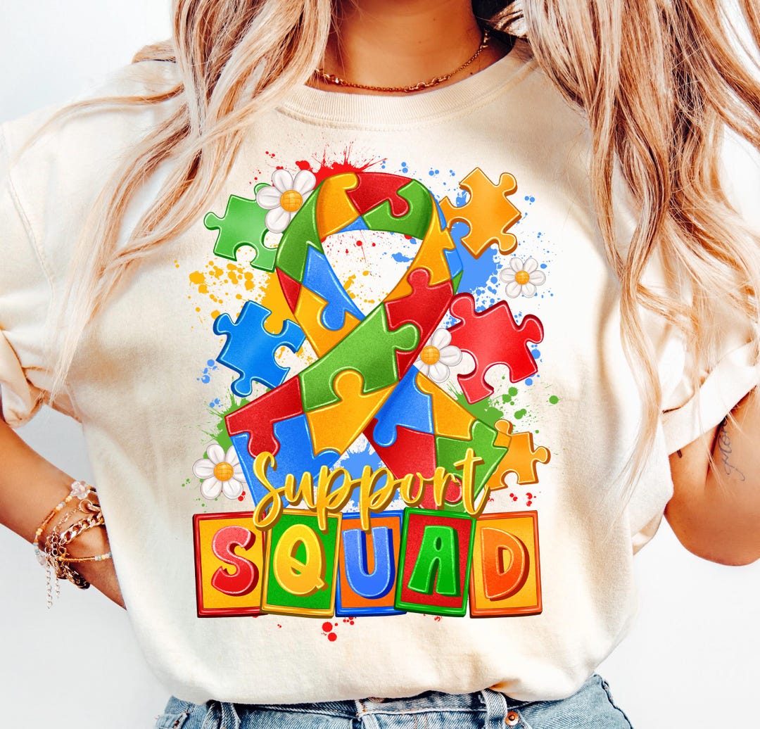 Autism Support Squad Png, Autism Awareness Ribbon Png, Autism Advocate ...