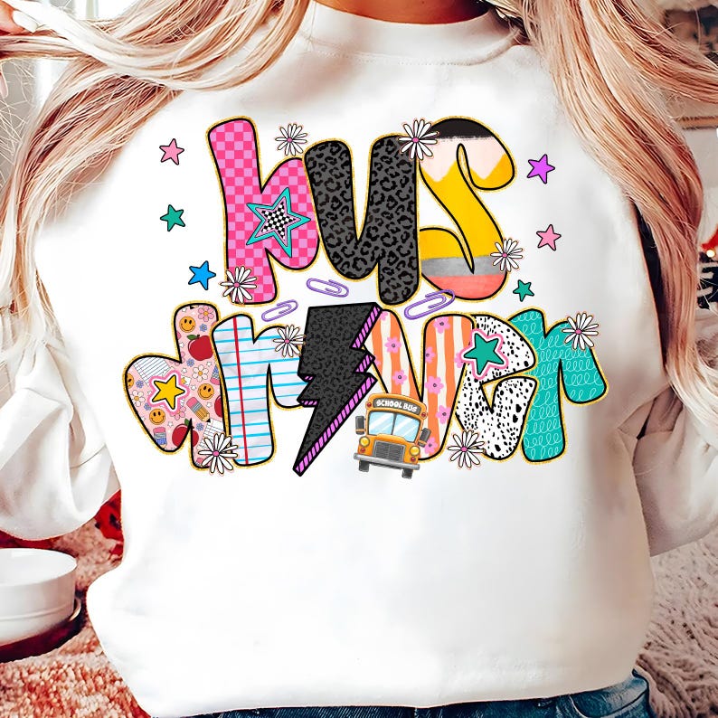 Bus Driver Png,school Bus Sublimation,cute Bus Driver Design,back to ...