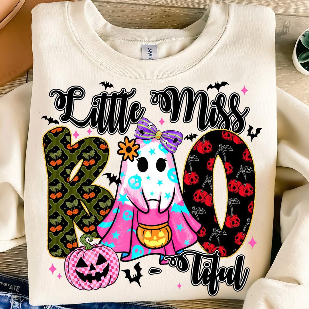 Little Miss Boo Tiful Png,halloween Ghost Sublimation,cute Halloween ...