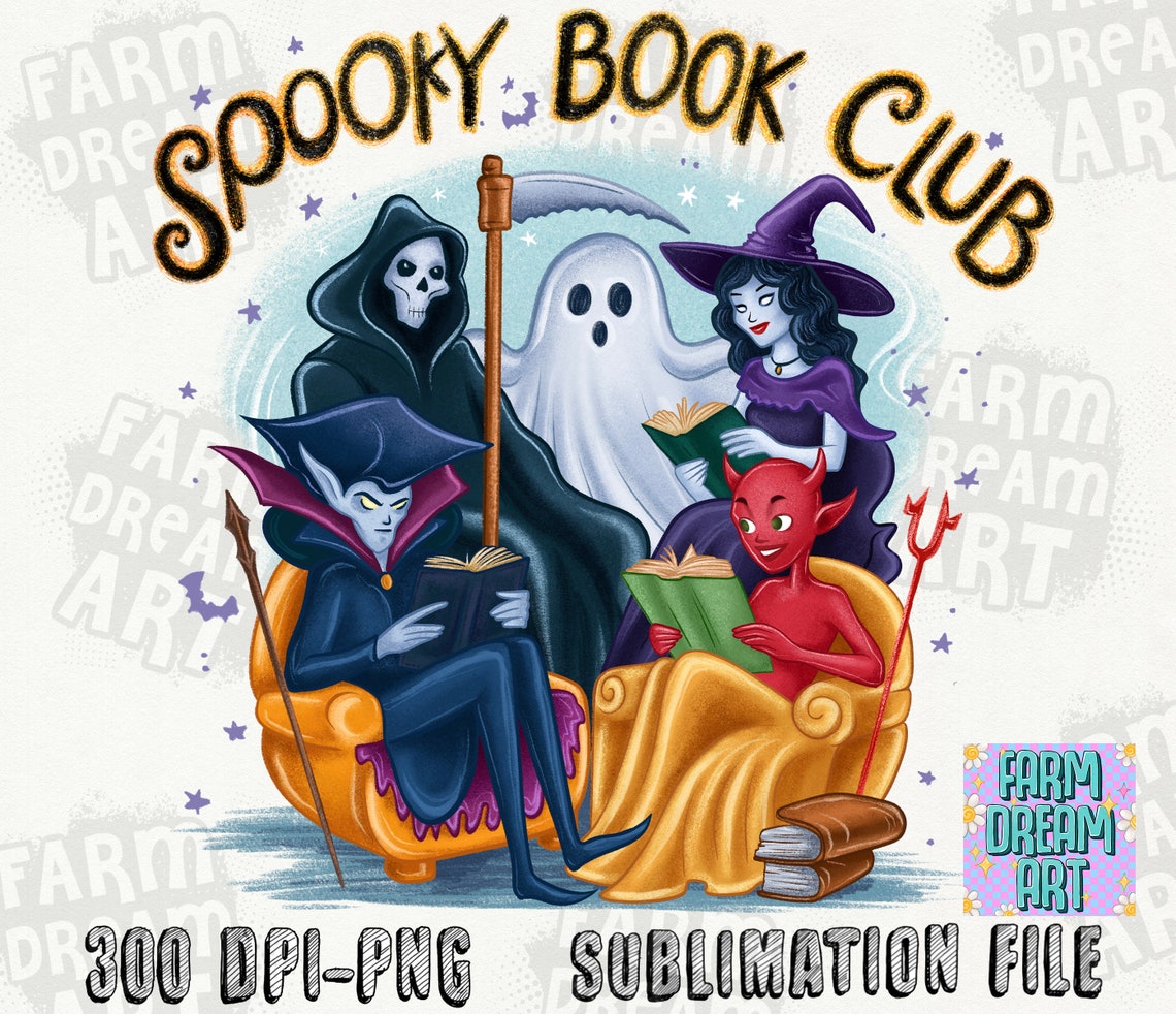 Book PNG, Spooky Book Club, Ghost Halloween Spooky Reading Bookish ...
