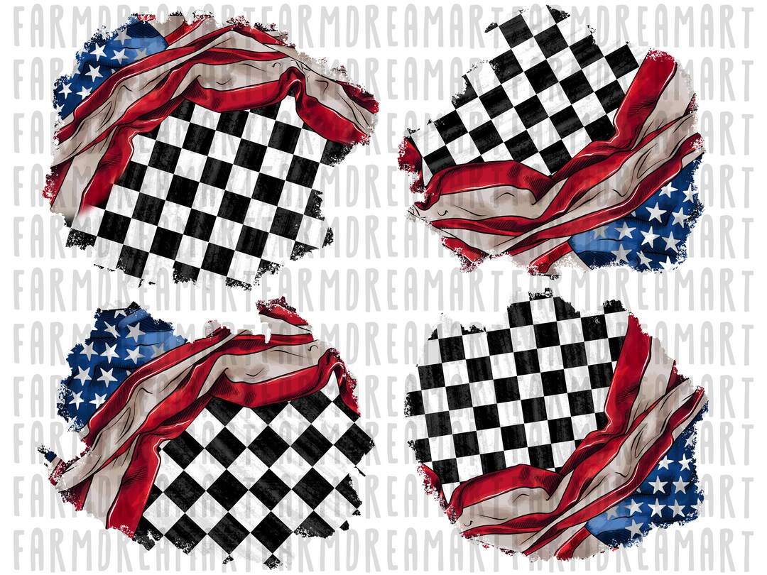 Racing American Flag PNG , USA Checkered Flag Sublimation Designs ...