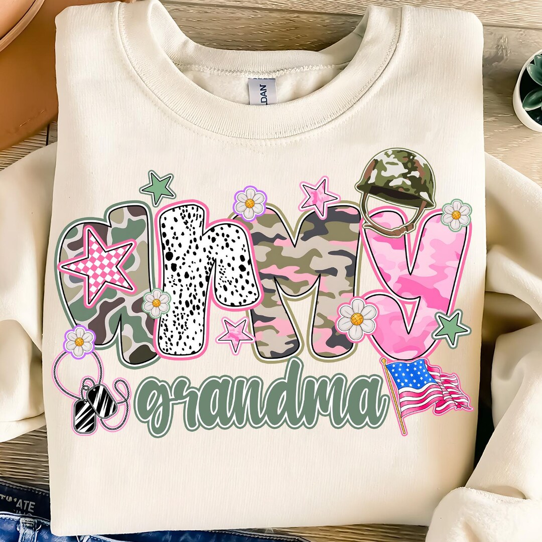 Army Grandma Png,military Family Sublimation,camo Grandma Sublimation ...