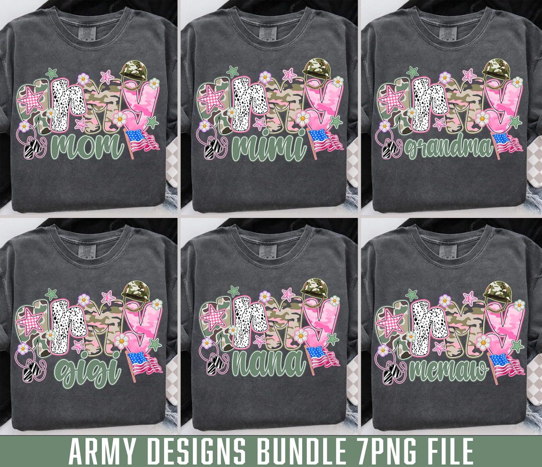 Army Mom Png,military Family Bundle Sublimation,camo Gigi Sublimation ...