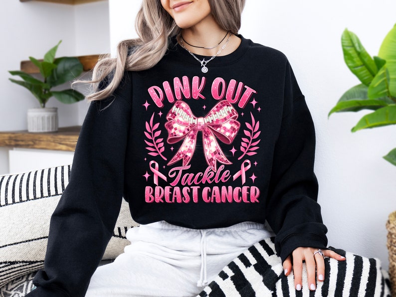 Pink Out Tackle Breast Cancer Png, Breast Cancer Football Pink Out Png ...