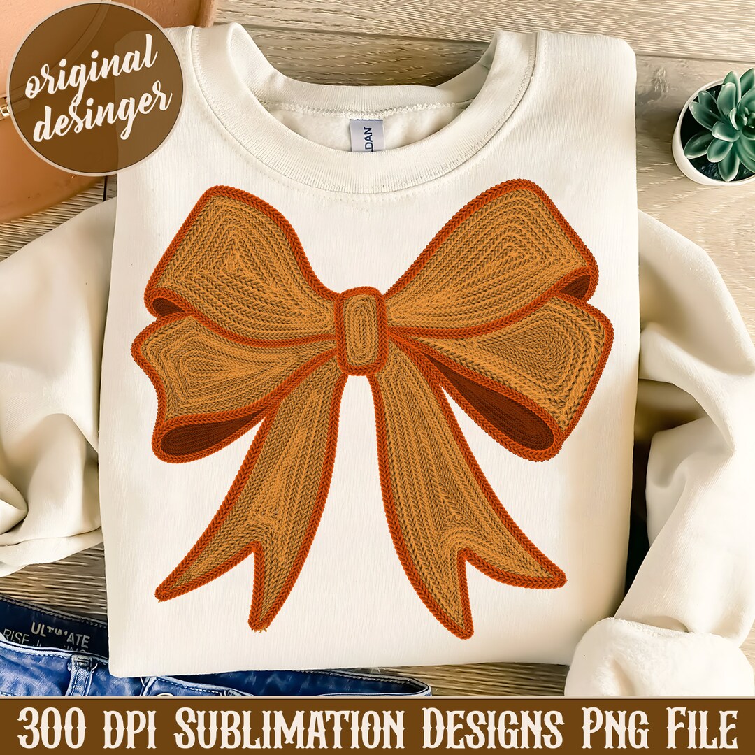 Coquette Bow Embroidery Design Png, Fall Coquette Bow Png, Coquette Bow ...