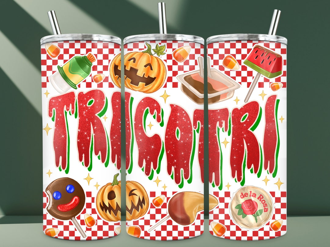 Tricotri With Candies Png Tumbler, Wrap 20oz Skinny Sublimation Design ...