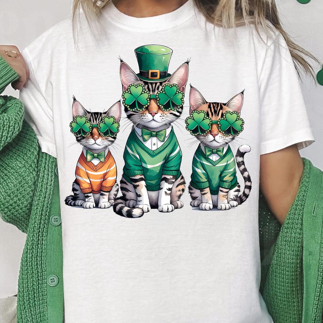 St Patrick Day Cat Png, St Patrick Day, Shamrock Png, Cat Png, Lucky ...