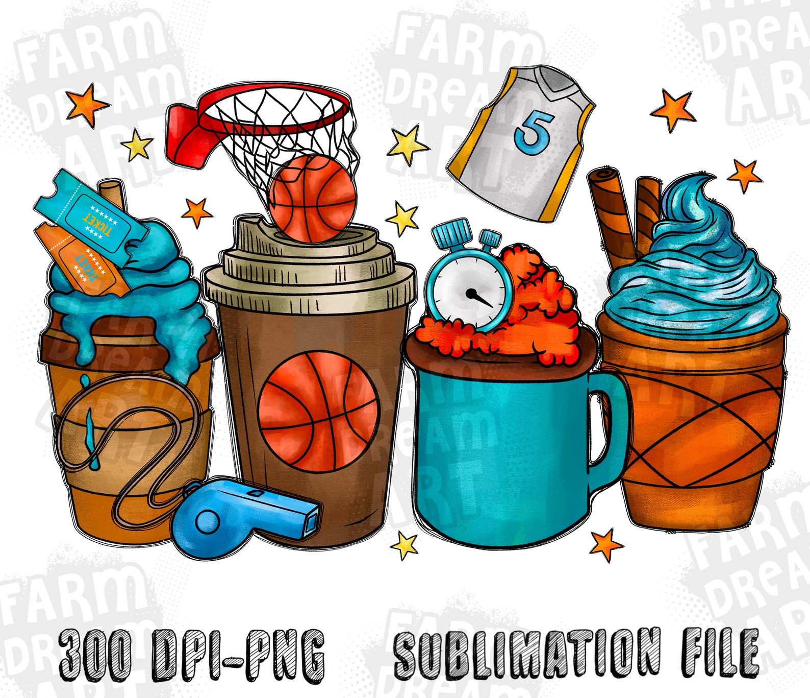 Basketball Coffee Cups Png Sublimation Design, Basketball Png, Sport ...