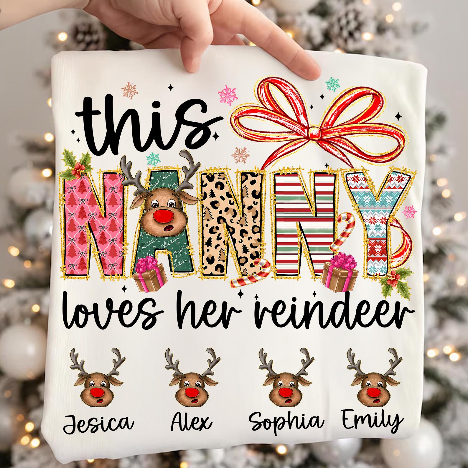 Christmas Reindeer Family Bundle Png,personalized Mama Reindeer,custom ...
