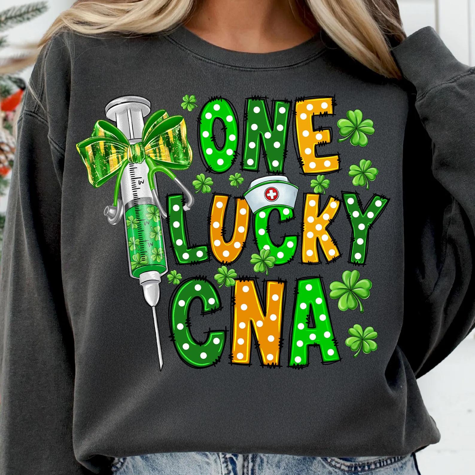One Lucky CNA Png,st Patricks Day Nurse,certified Nursing Assistant Png ...