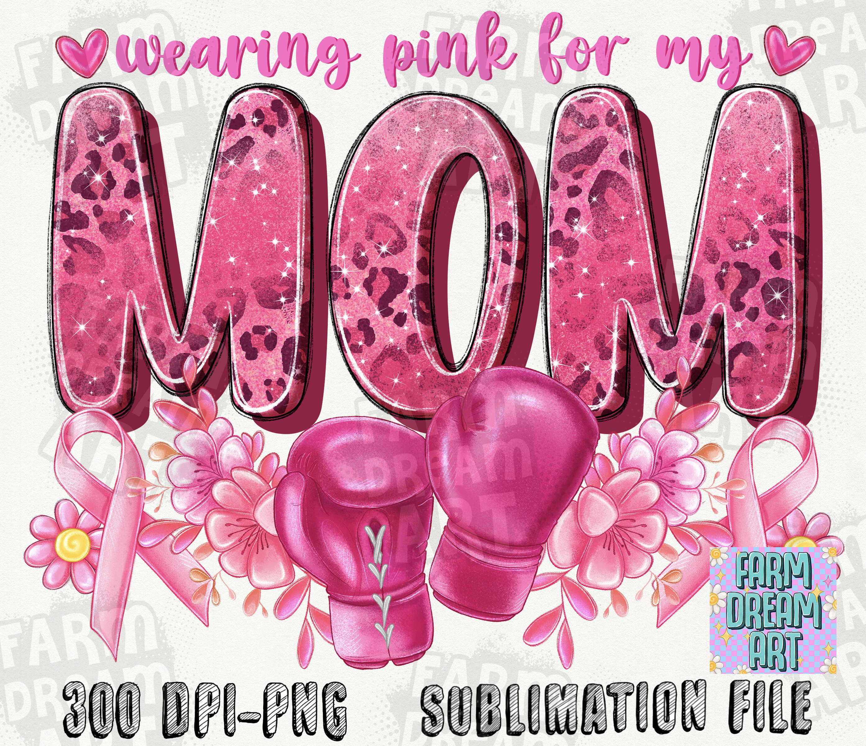 Wearing Pink for My Mom PNG Png, Breast Cancer Awareness Png, Breast ...