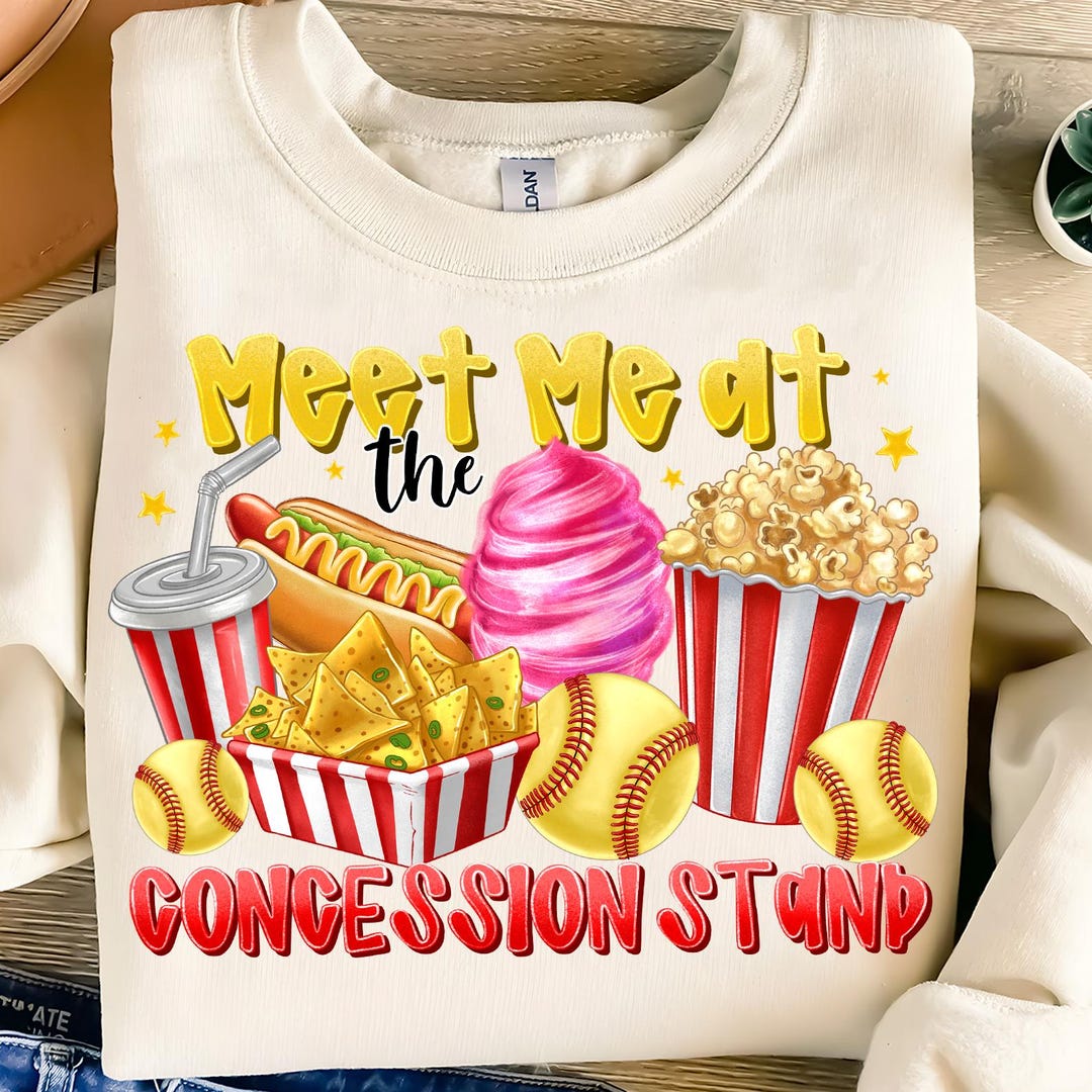 Meet Me at the Concession Stand Png,softball Game Snacks Design,game ...