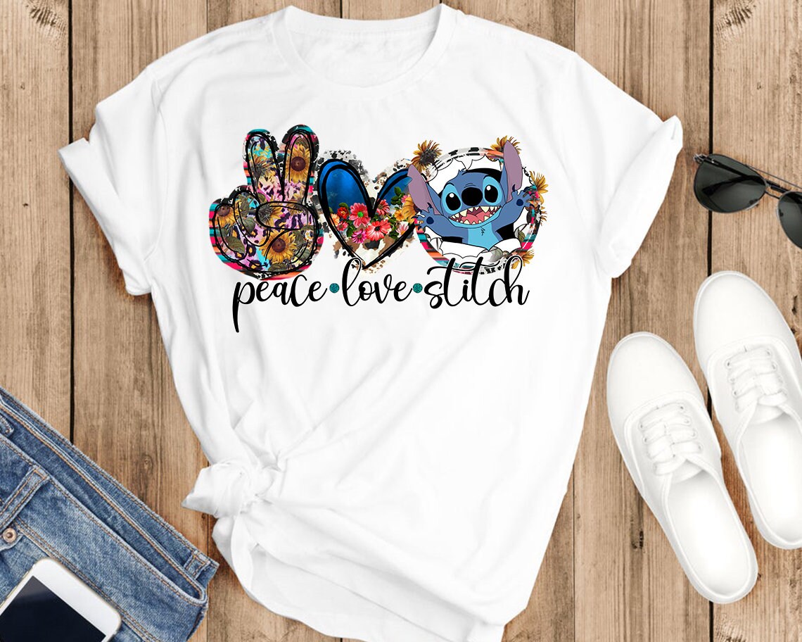 Peace Love Stitch Png Digital Downloadpeace Love Stitch - Etsy Australia