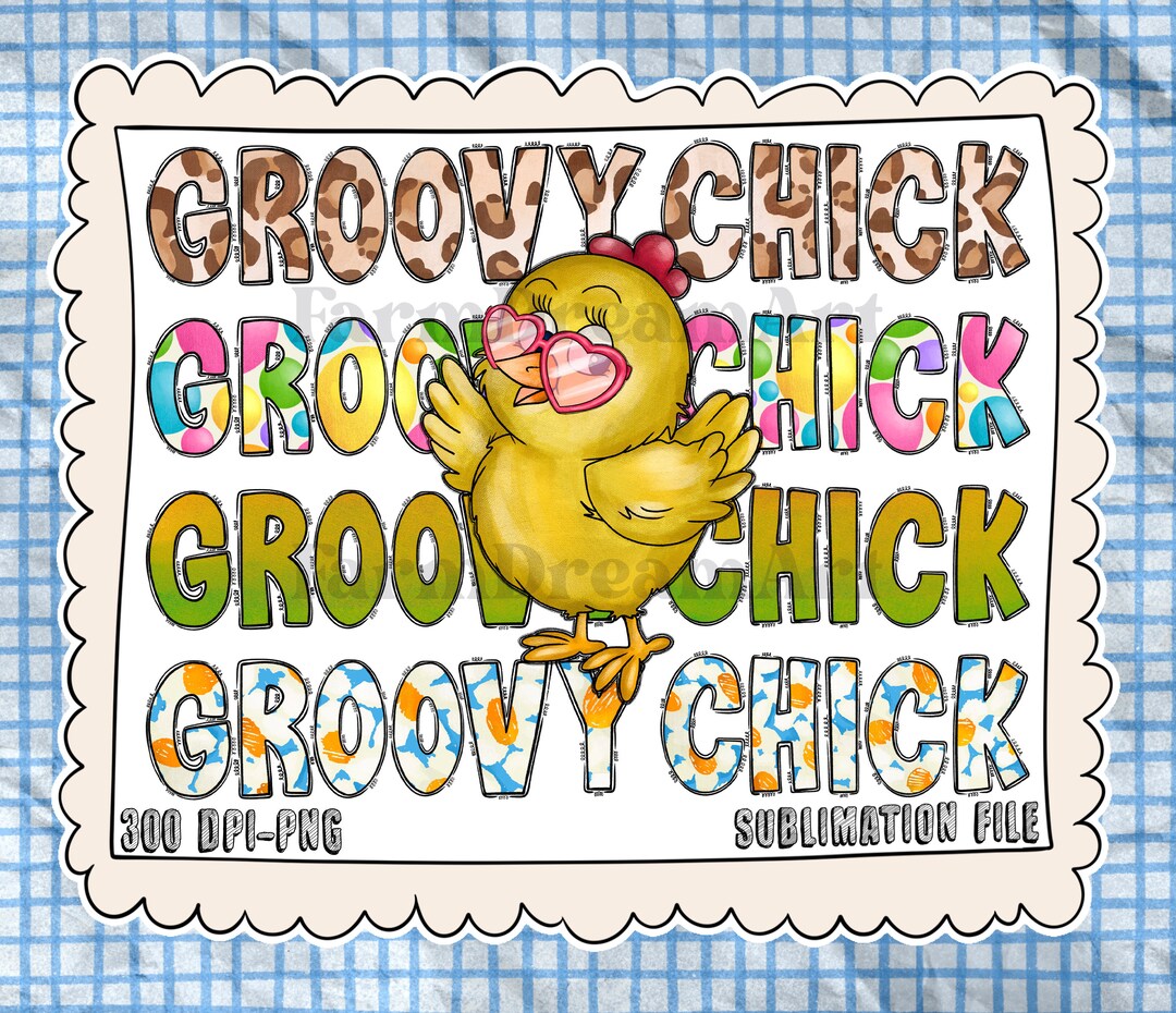 Groovy Chick Png, Hippie Easter Png, Spring Png, Retro Easter Png ...