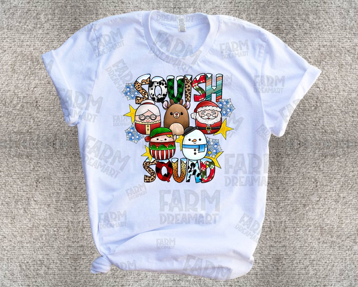 Squish Squad Cute Merry Squishmas Design Layered PNG Digital - Etsy