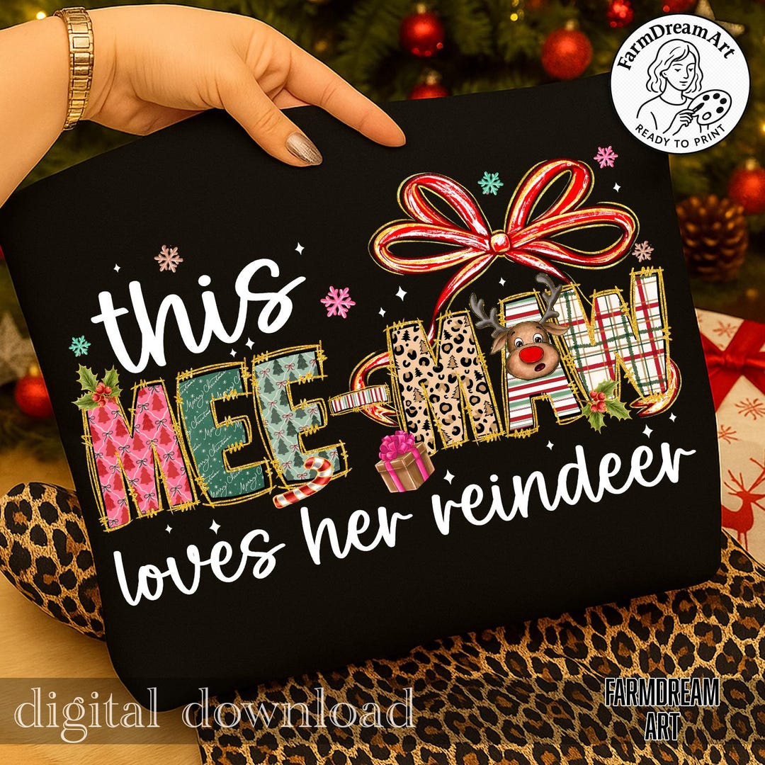 Christmas Mee-maw Png,reindeer Mee Maw Design,holiday Mom Sublimation ...