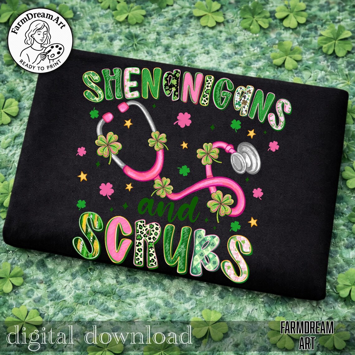 Shenanigans and Scrubs PNG, St Patrick Nurse Shirt, Funny Nurse St ...