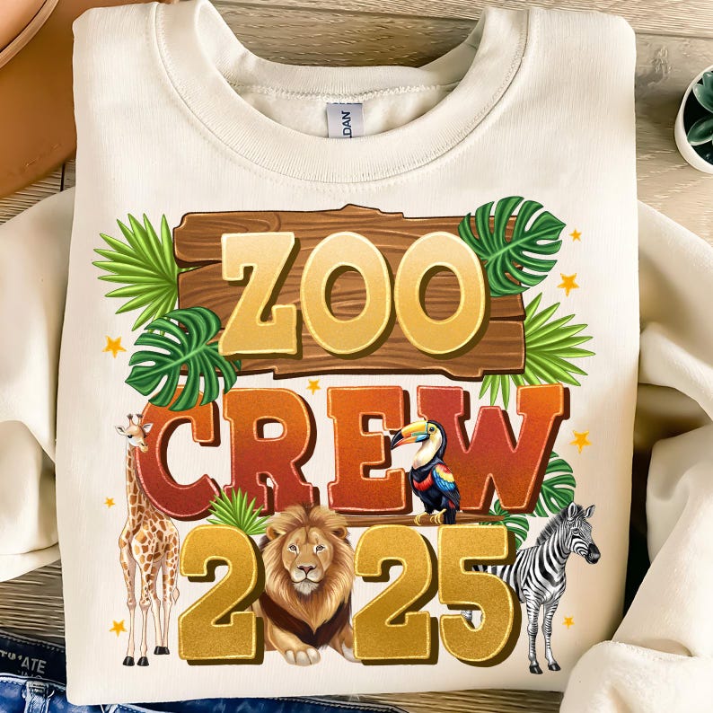 Zoo Crew 2025 Png, Zoo Crew PNG, Digital Download, Kids,kids Zoo Trip ...