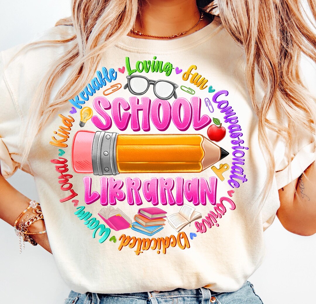 School Librarian PNG, Librarian Digital Download, Library Books School ...