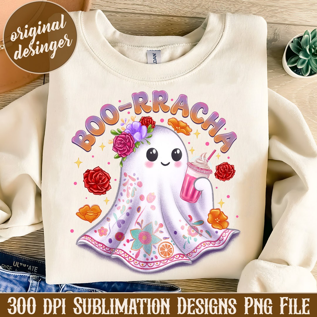 Boo Rracha Halloween Ghost PNG, Borracha Ghost, Coquette Ghost ...