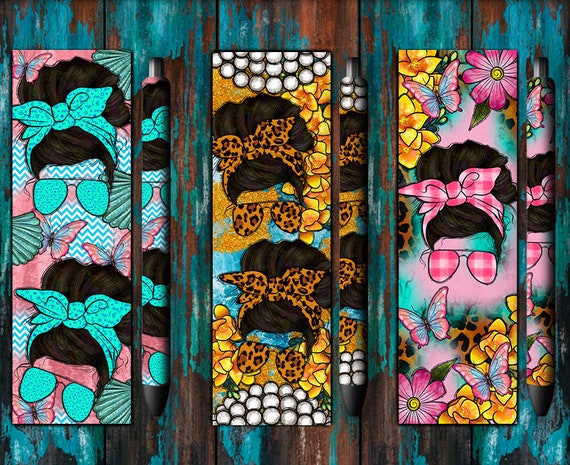 Pen Overlay Mom Life Pattern Design Water Slide Epoxy Pen - Etsy