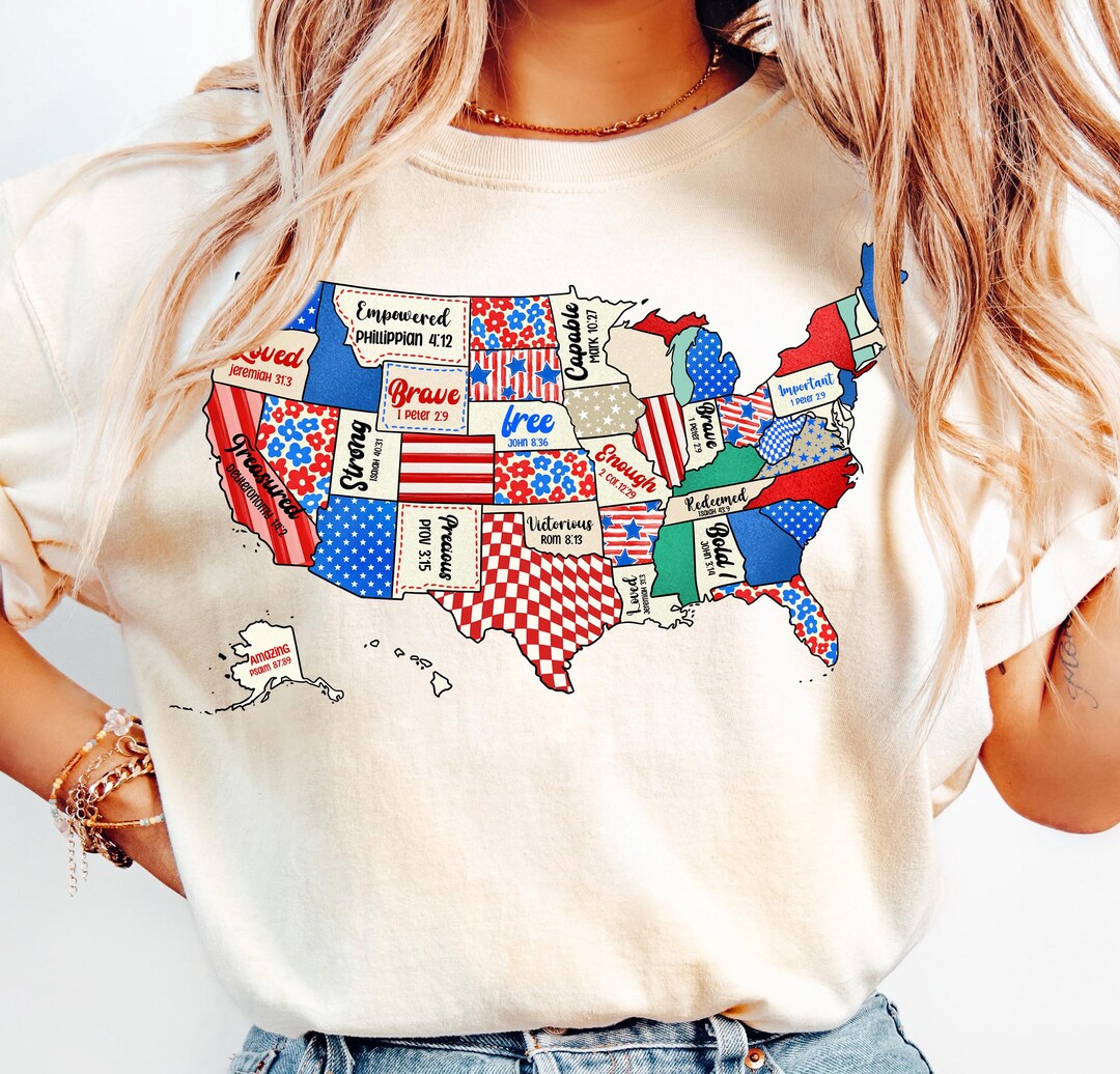 Christian USA Map Png,bible Verse States Design,patriotic Faith ...