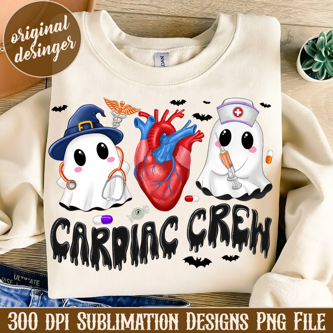 Cardiac Crew Halloween Png, Cardiac Nurse Png, Spooky Season Png, Boo ...