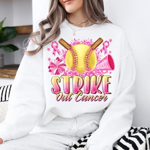 Breast Cancer Png, Strike Out Breast Cancer, Pink Ribbon Softball Png ...