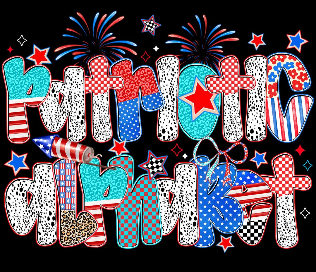 Patriotic Alphabet PNG,USA Themed Letters Sublimation,4th of July ...