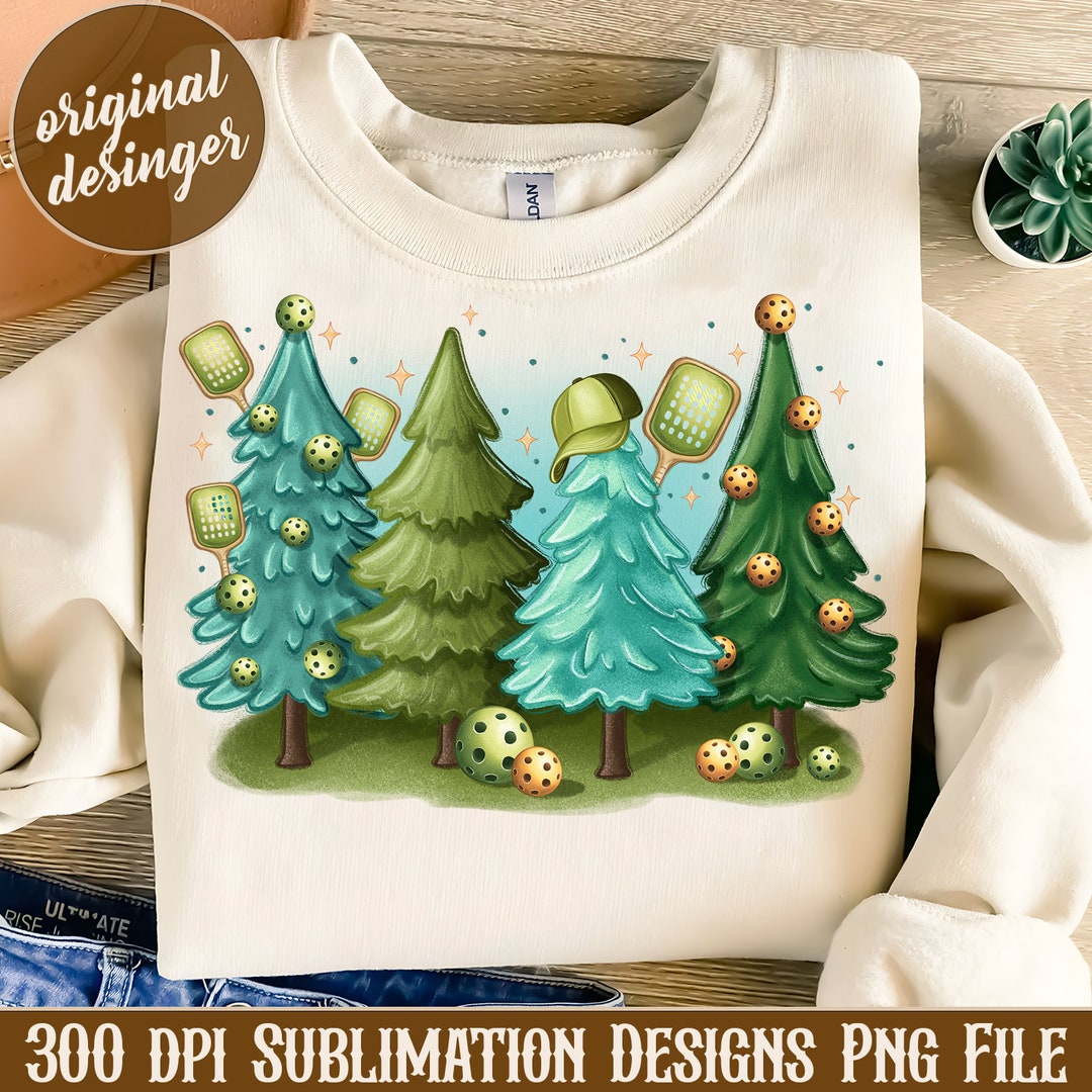 Christmas Tree Pickleball Png Sublimation Design, Merry Christmas Png ...