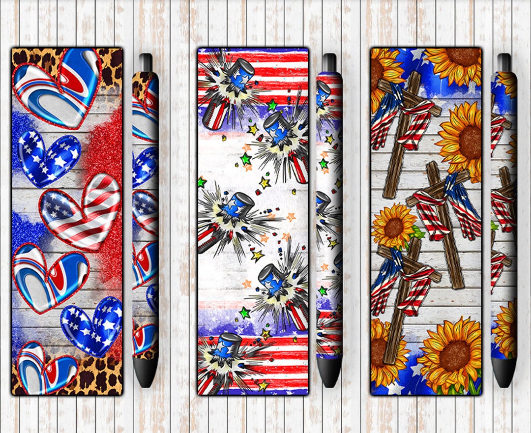 Usa Flag and Cross Pen Wraps Png, Camouflage Pen Wraps Png, USA Flag ...