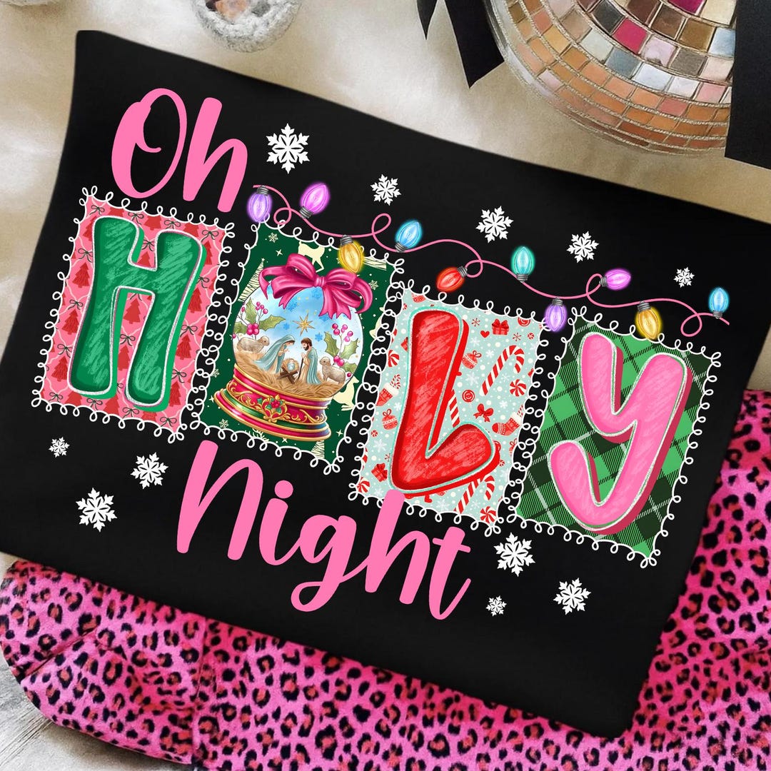 Oh Holy Night Png,christmas Sublimation Design,nativity Scene PNG File ...