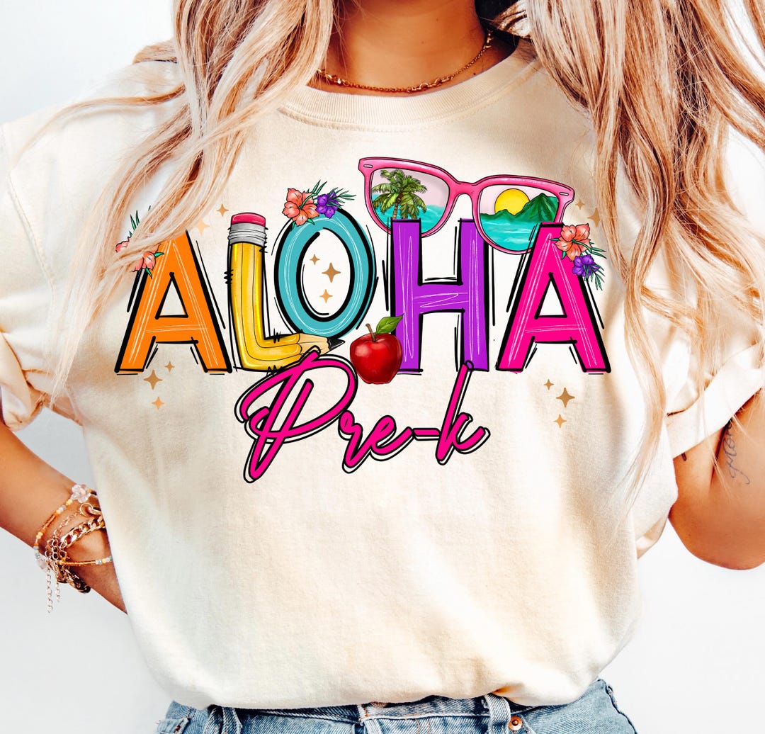 Aloha Pre-k Png, Summer Png, Beach Vacation PNG, Pre-k Png, Teacher Png ...
