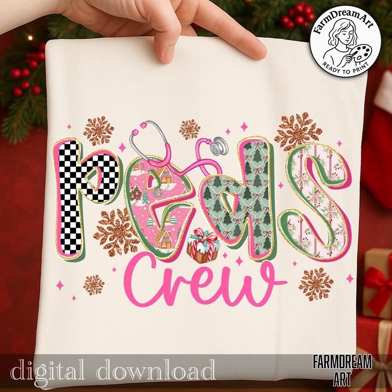 Peds Crew Png,pediatric Nurse Christmas,medical Christmas Design,nurse ...