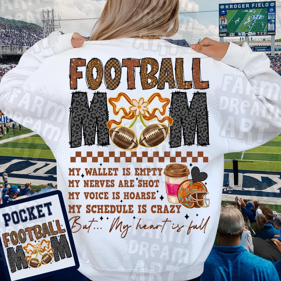 Football Mom Png,football Mom Sublimation Design,game Day Mom Png ...