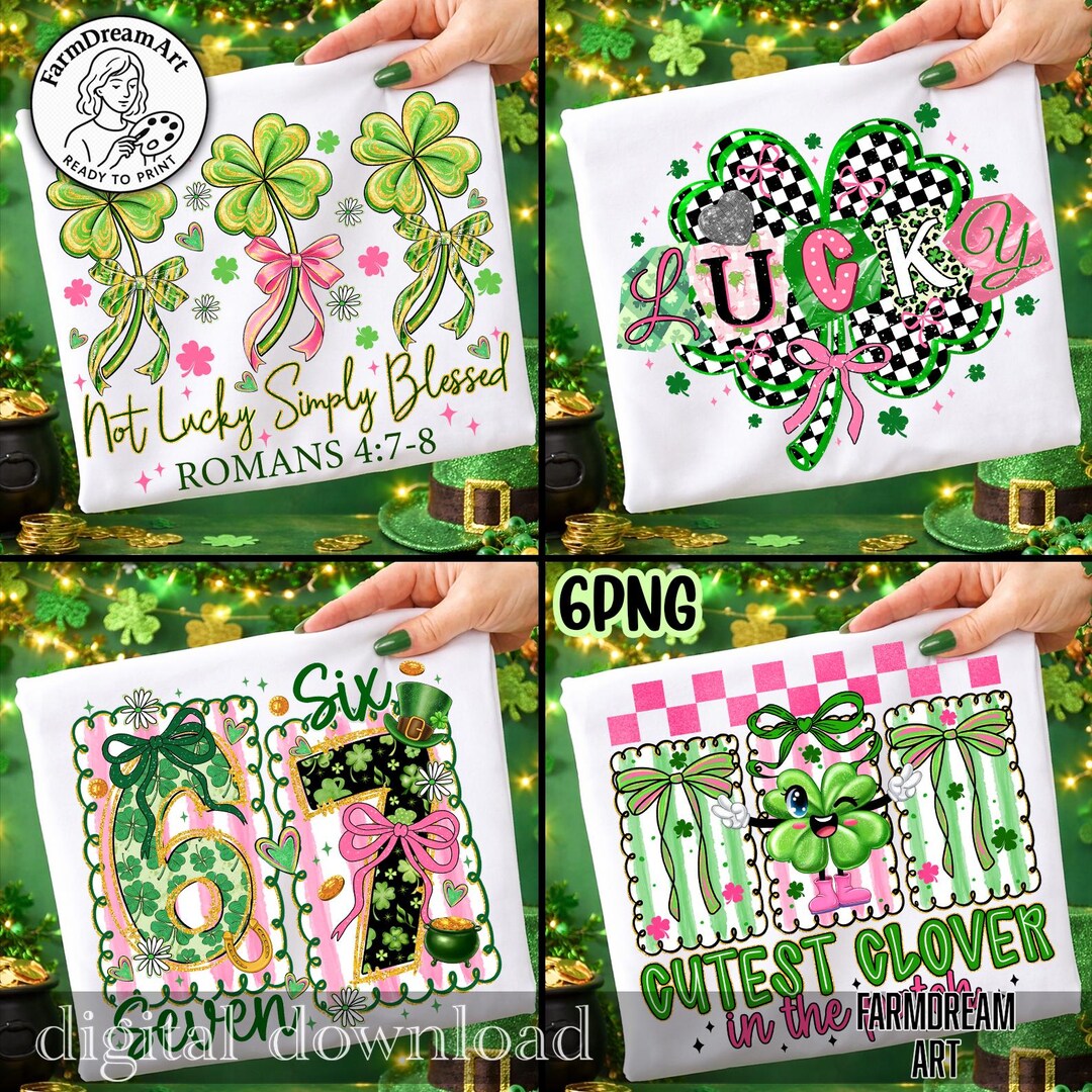 St Patricks Day Bundle Png, Lucky Clover Bundle, St Patricks Png Bundle ...