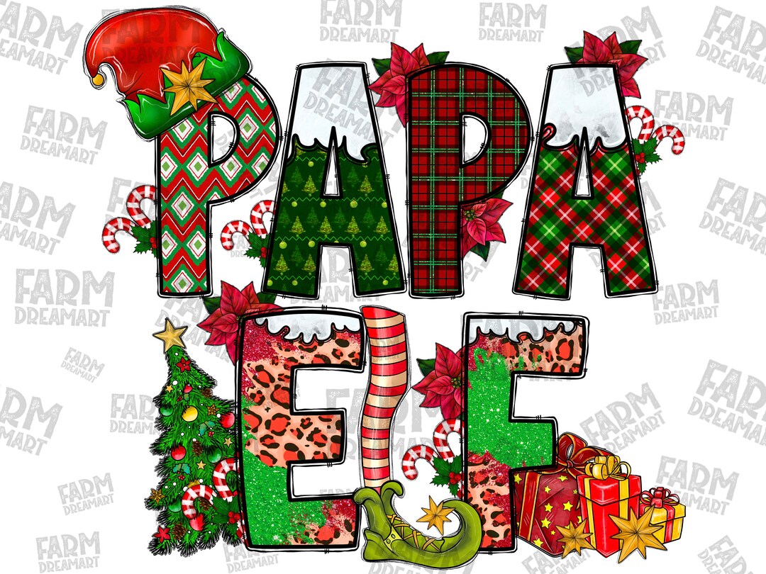 Papa Elf Png Sublimation Designwestern Pngmerry Christmas - Etsy