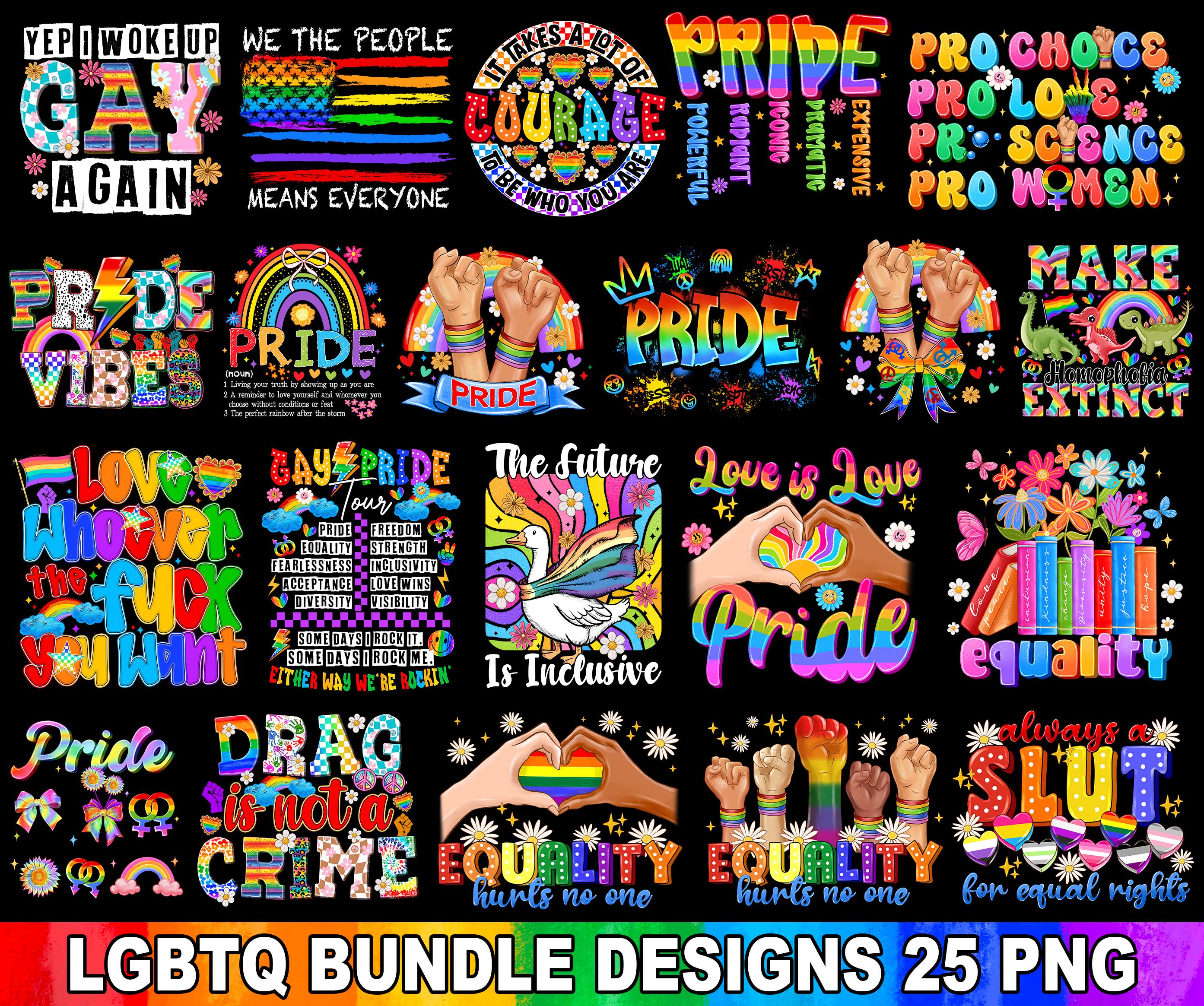 LGBTQ Sublimation Bundle,pride Png Set Download,love is Love Png ...