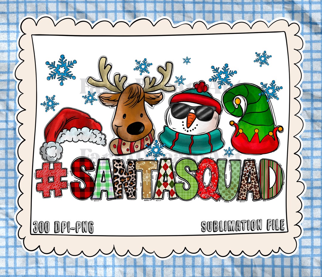 Santa Squad Png,christmas Squad Png,merry Christmas Png,squad Png ...
