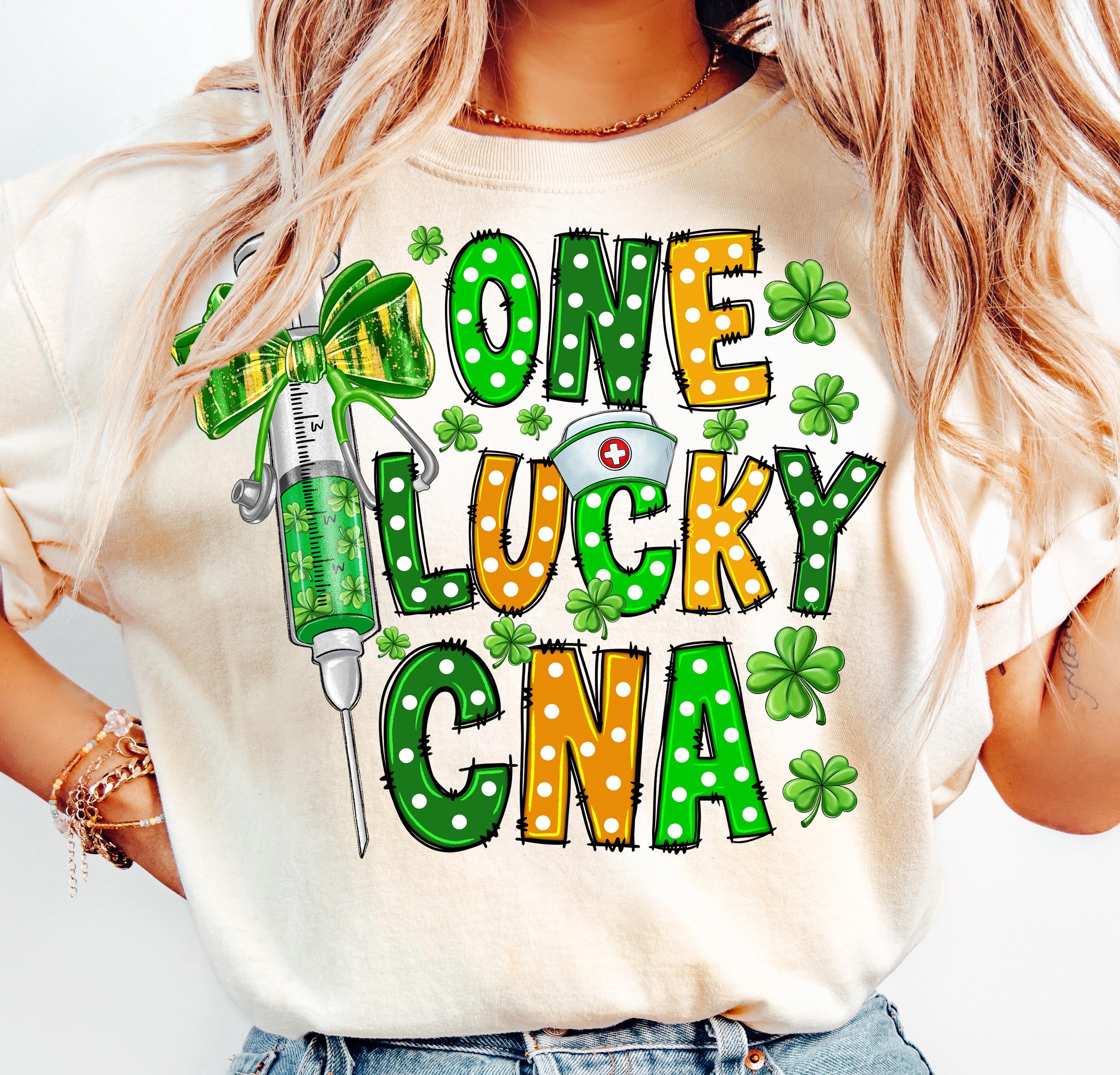 One Lucky CNA Png,st Patricks Day Nurse,certified Nursing Assistant Png ...